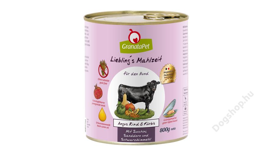 GranataPet Liebling´s Mahlzeit Angus marha és sütőtök konzerv 800 g 6db ...